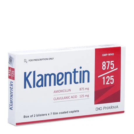 Klamentin 1g: Kháng sinh nhiễm khuẩn (2 Vỉ x 7 Viên)