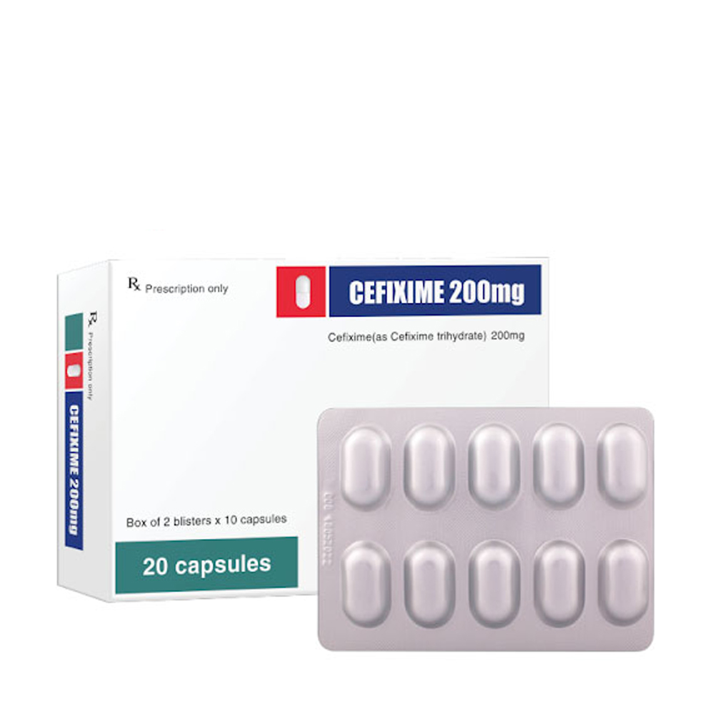 Viên nén Cefixime 200mg T.V pharm kháng sinh điều trị nhiễm khuẩn (2 vỉ ...