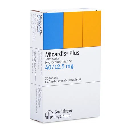 Viên nén Micardis Plus Tab 40mg/12,5mg điều trị tăng huyết áp (3 vỉ x ...