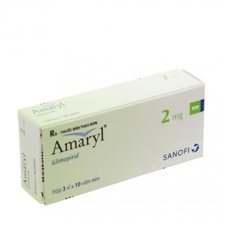 Amaryl 2mg (Hộp 3 vỉ x 10 viên)