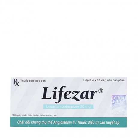 Viên nén Lifezar 50mg điều trị tăng huyết áp, suy tim mạn tính (3 vỉ x ...