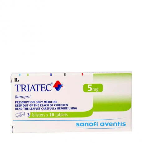 Viên nén Triatec 5mg điều trị tăng huyết áp, suy tim (3 vỉ x 10 viên)