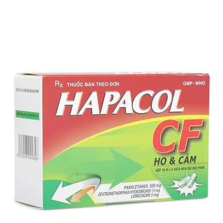 Hapacol CF (Hộp 10 vỉ x 5 viên)