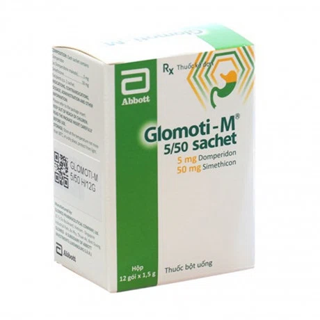 Thuốc bột uống Glomoti-M 5/50 sachet điều trị triệu chứng buồn nôn, nôn ...