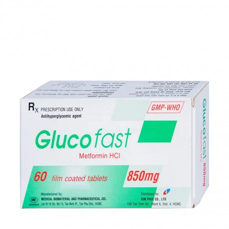 Glucofast 850mg (4 vỉ x 15 viên)