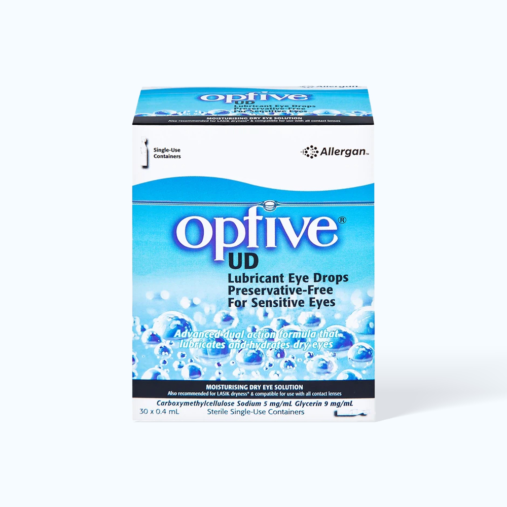 Dung dịch Optive UD 0.4ml giảm tình trạng khô mắt và khó chịu sau phẫu ...