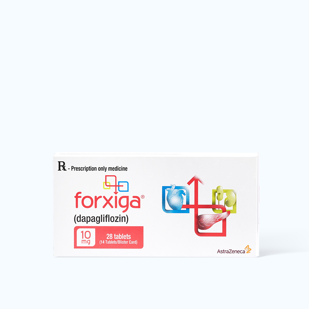 Forxiga Tab 10Mg - Giải Pháp Cho Bệnh Tiểu Đường (2 Vỉ X 14 Viên)