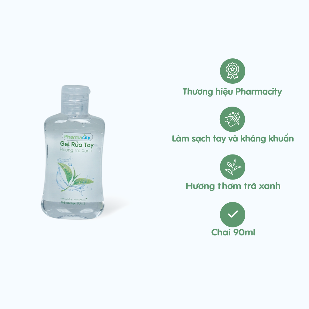 Gel rửa tay hương trà xanh Pharmacity (90ml)