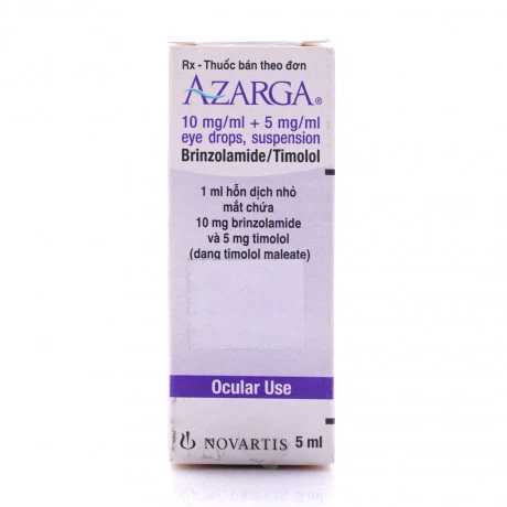 Hỗn dịch nhỏ mắt Azarga 10mg/ml + 5mg/ml làm giảm nhãn áp (chai 5ml)