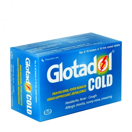 Viên nén Glotadol Cold trị các triệu chứng ho cảm thông thường (10 vỉ x ...