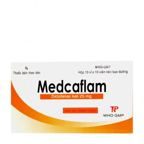 Viên nén Medcaflam 25mg trị viêm, đau khớp, đau do chấn thương, đau ...