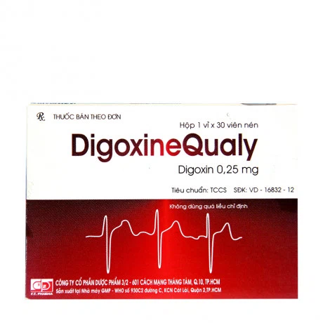 Viên nén Digoxin Qualy 0.25mg điều trị suy tim sung huyết và rung nhĩ ...