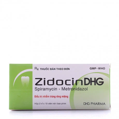 Viên nén Zidocin phòng ngừa và điều trị nhiễm trùng răng miệng (2 vỉ X ...