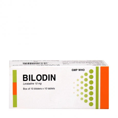 Viên nén Bilodin 10mg trị viêm mũi dị ứng, mày đay, ngứa (10 vỉ x 10 viên)