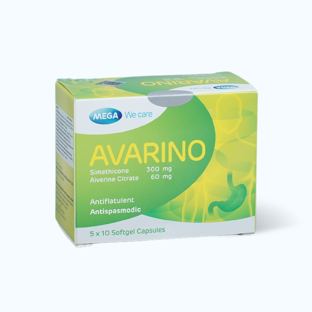 Avarino 300mg Mega Wecare điều trị rối loạn tiêu hoá (5 vỉ x 10 viên)