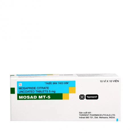 Viên nén Mosad MT 5mg trị nóng ruột, buồn nôn, trào ngược dạ dày (10 vỉ ...