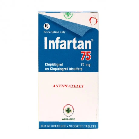 Viên nén Infartan 75mg phòng ngừa thành lập cục máu đông, huyết khối (3 ...
