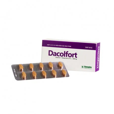 Viên nén Dacolfort 450mg/50mg điều trị suy tĩnh mạch, trĩ cấp tính (3 ...