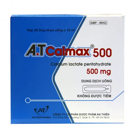Dung dịch A.T Calmax 500mg bổ sung calci, ngăn ngừa còi xương, loãng ...