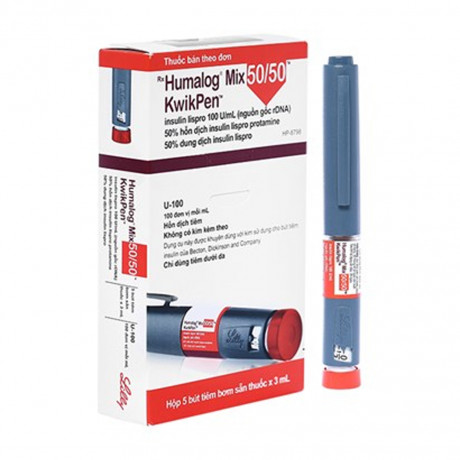 Hỗn dịch tiêm Humalog Mix 50/50 Kwikpen 100IU/ml/100E/ml insulin trị ...
