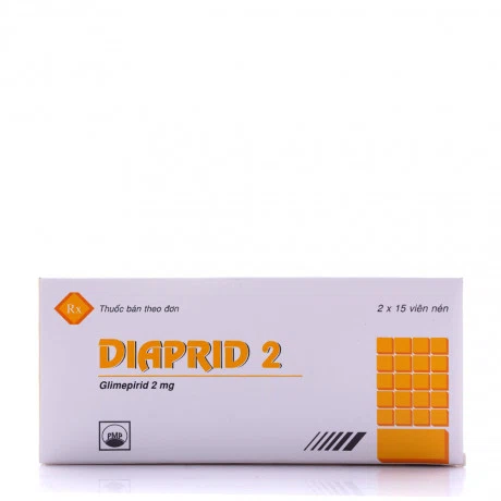 Viên nén Diaprid 2mg điều trị đái tháo đường không phụ thuộc insulin ...