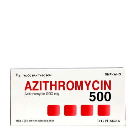 Viên nén Zaromax 500mg DHG điều trị nhiễm khuẩn đường hô hấp (3 vỉ x 10 ...