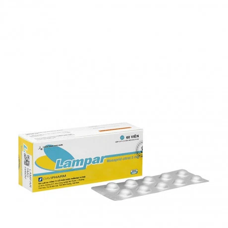 Viên nén Lampar 5mg trị nóng ruột, buồn nôn, trào ngược dạ dày (6 vỉ x ...