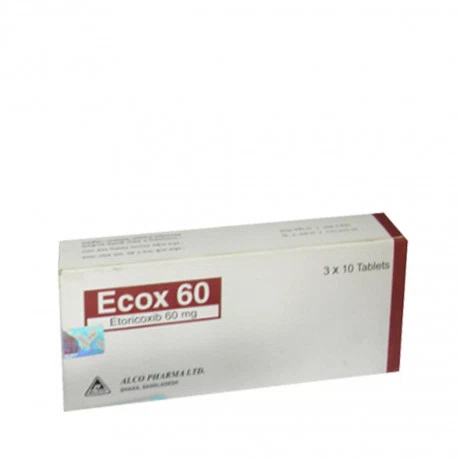 Viên nén E-cox 60mg Gracure trị viêm và giảm các cơn đau khớp, đau cấp ...