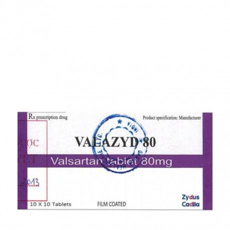 Viên nén Valazyd Cadila 80mg điều trị tăng huyết áp, suy tim (10 vỉ x10 ...