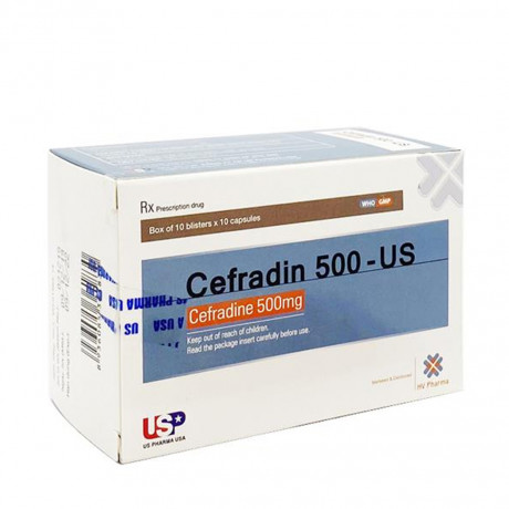 Viên nang Cefradin 500mg kháng sinh điều trị nhiễm khuẩn (10 vỉ x 10 viên)