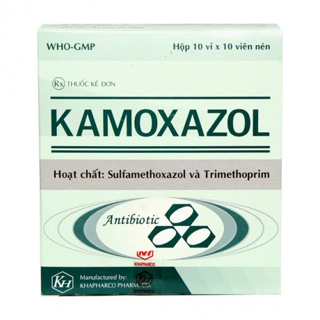 Viên nén Kamoxazol 960mg điều trị nhiễm khuẩn (10 vỉ x10 viên)
