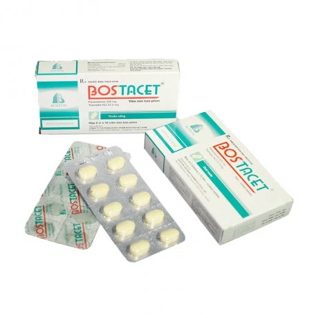 Viên nén Bostacet 37,5mg/325mg Boston điều trị các cơn đau từ trung ...