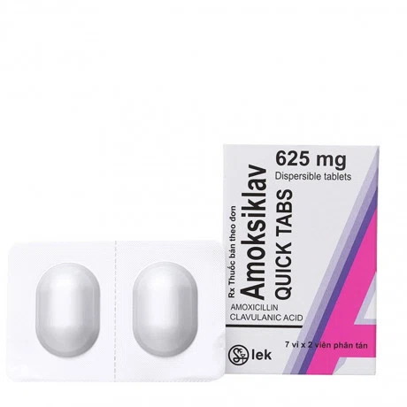 Amoksiklav Quicktabs 625mg (Hộp 7 vỉ x 2 viên)