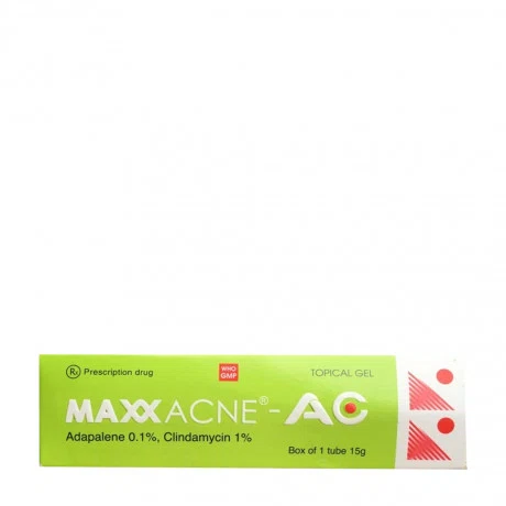 Thuốc dùng ngoài Maxxacne-AC điều trị tại chỗ mụn trứng cá (tuýp 15g)