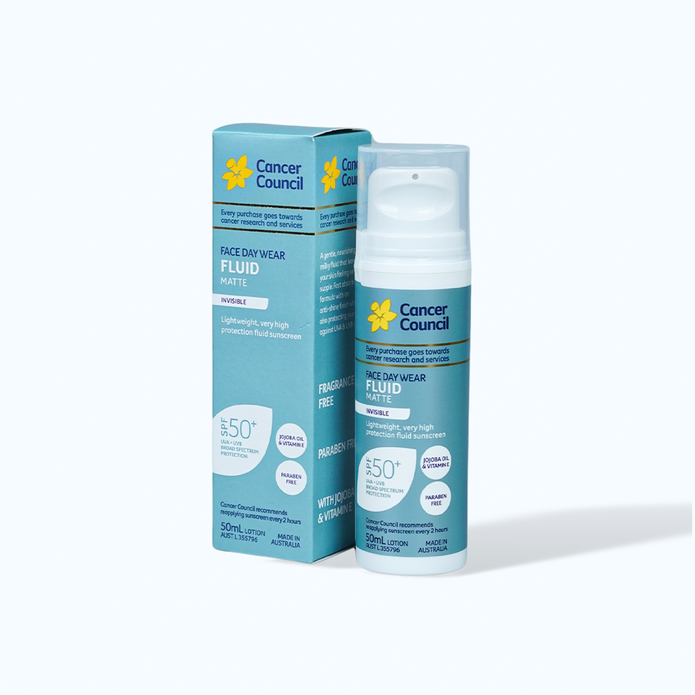 Sữa Chống Nắng CANCER COUNCIL Fluid Matte SPF50+ (Tuýp 50ml)