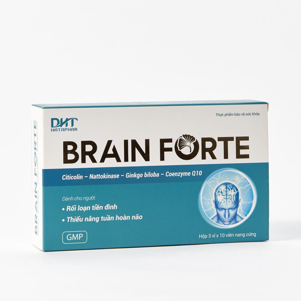 Viên uống Hataphar Brain Forte hỗ trợ điều trị rối loạn tiền đình (Hộp ...