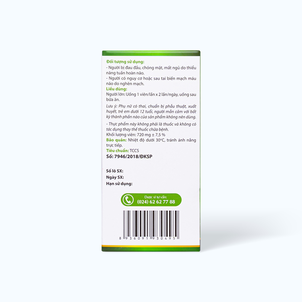 Viên uống ABIPHA Ginkgo 360 Natto Q10 hỗ trợ tăng cường tuần hoàn não ...