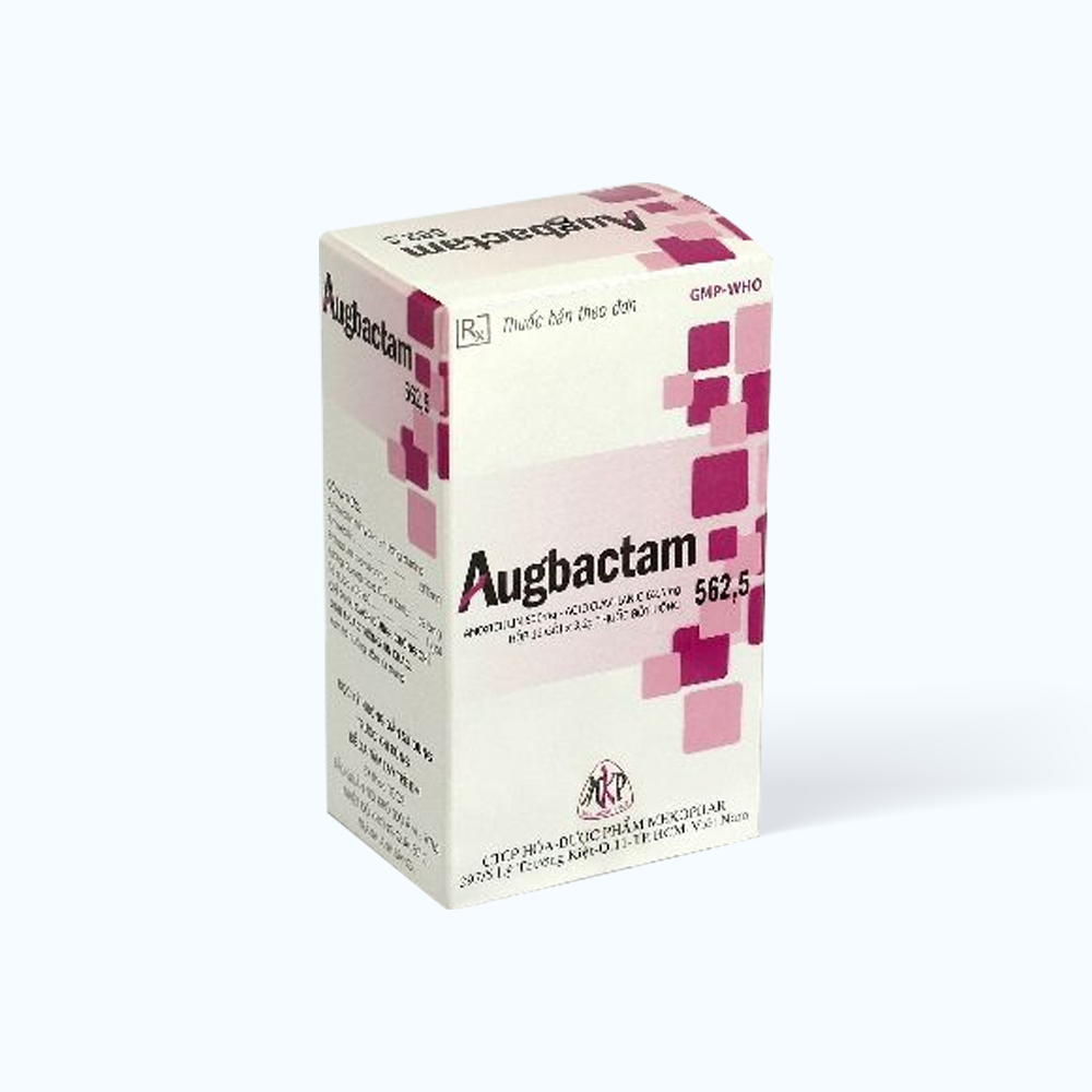 Thuốc bột Augbactam 562,5mg điều trị nhiễm khuẩn (hộp 12 gói)