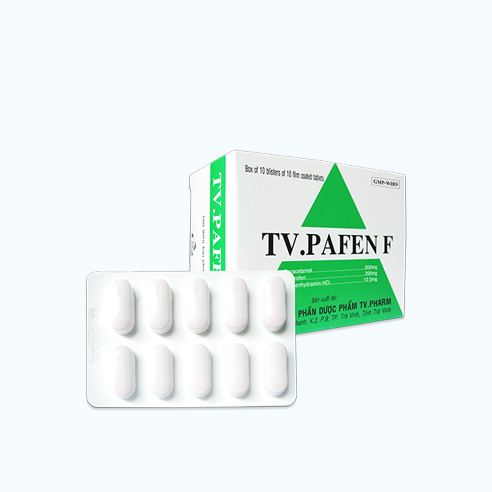 Viên nén TV. Pafen F trị các triệu chứng ho cảm thông thường (10 vỉ x ...