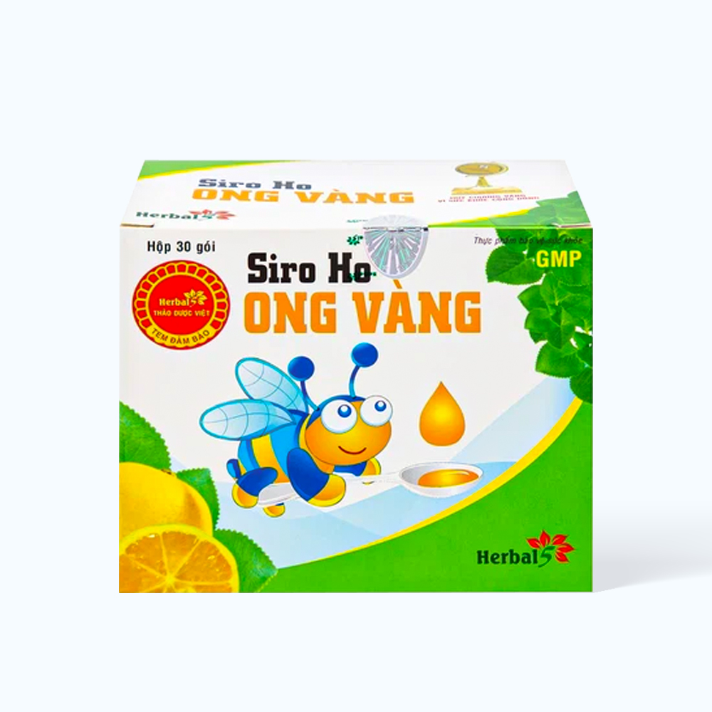Siro ho Ong Vàng cho trẻ từ 2 tuổi (Hộp 30 gói x 5ml)