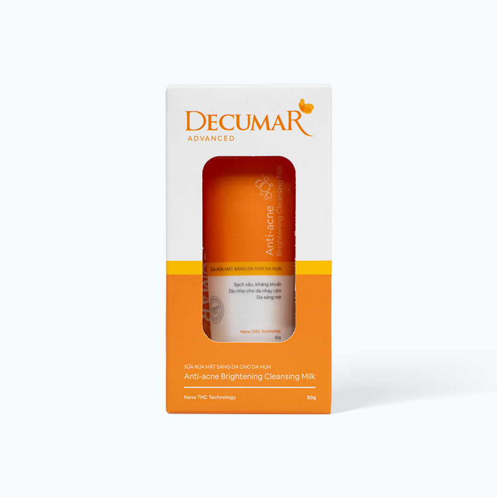 Sữa Rửa Mặt DECUMAR NANO THC Dành cho da mụn (Tuýp 50g)