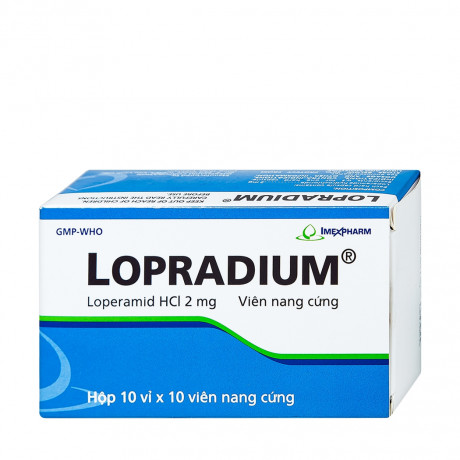 Thuốc Lopradium 2mg điều tri tiêu chảy (10 vỉ x 10 viên)