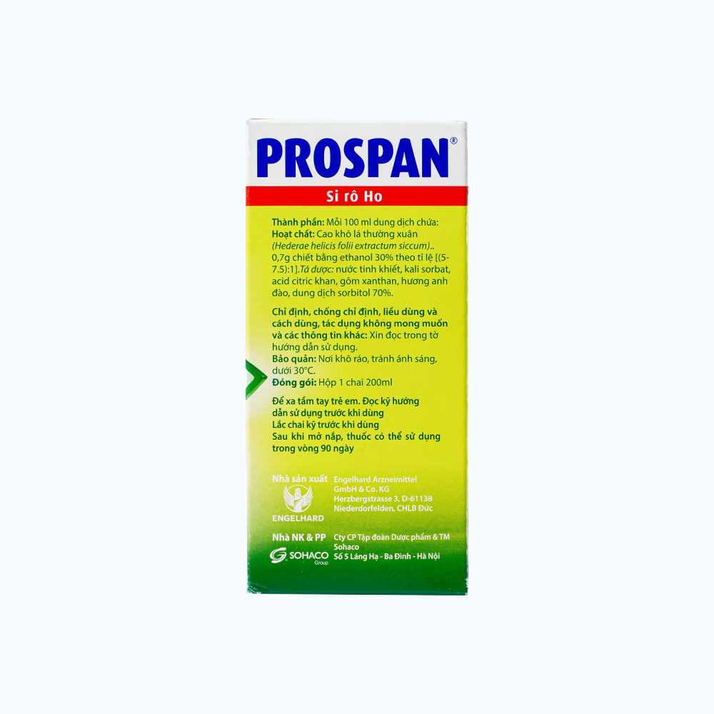 Prospan Siro 200ml Sohaco (Hộp 1 Chai)