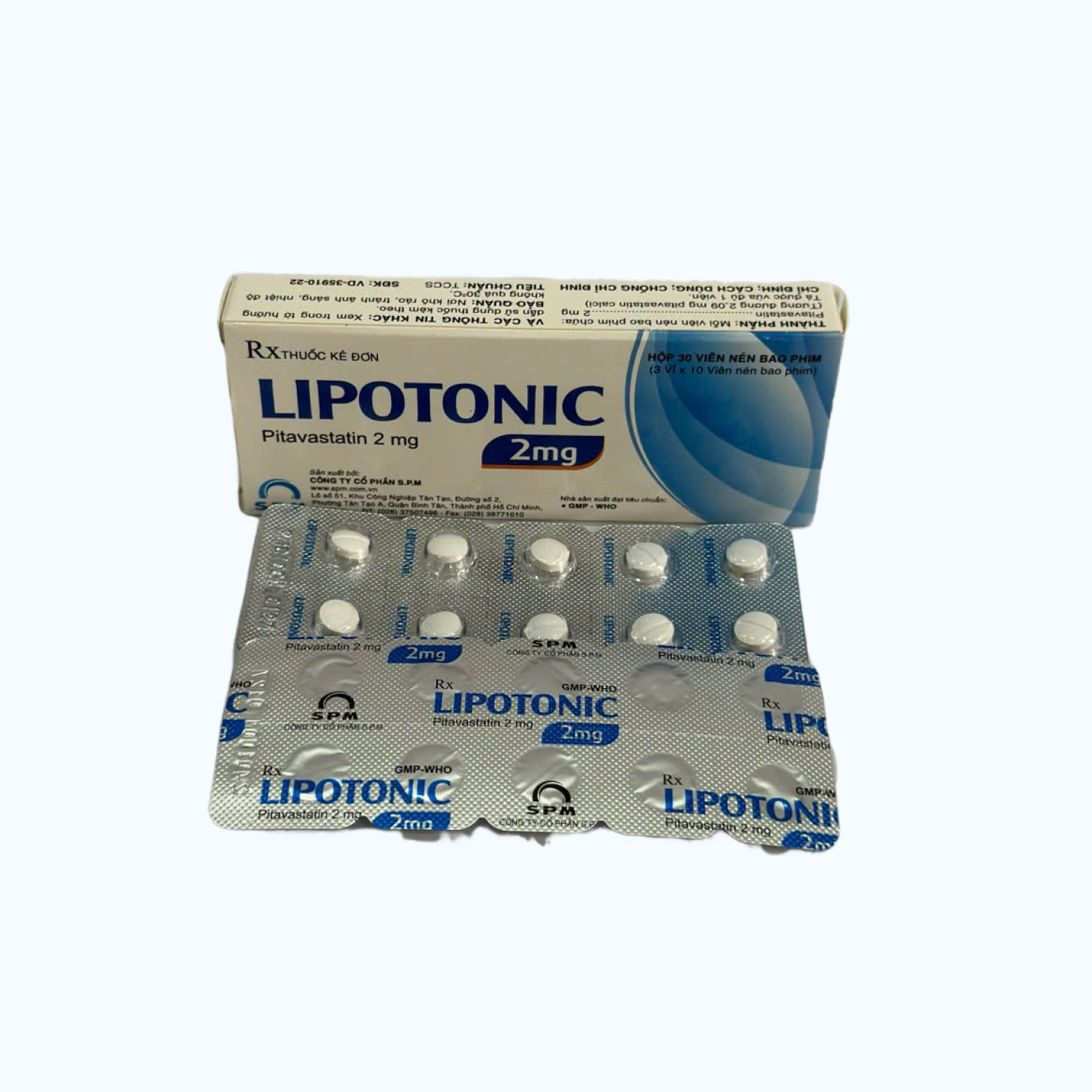 Lipotonic 2mg S.P.M (Hop 3 vi x 10 vien)
