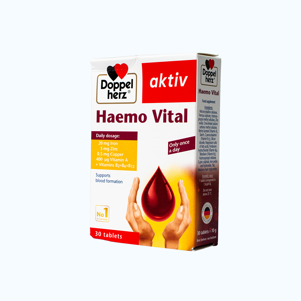 DOPPELHERZ Haemo Vital Bổ Sung Sắt (Hộp 30 Viên)