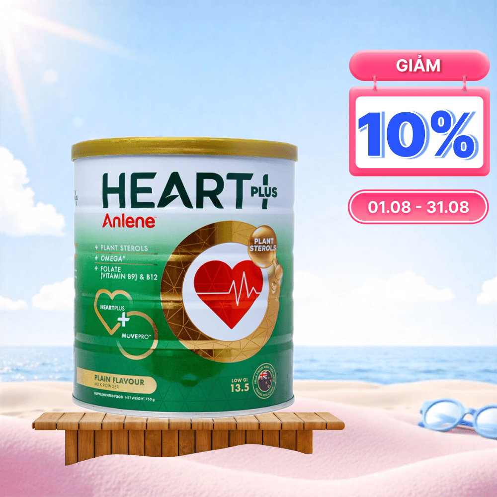 Sữa bột dinh dưỡng ANLENE HEART PLUS cho sức khỏe tim mạch (Hộp 800g)